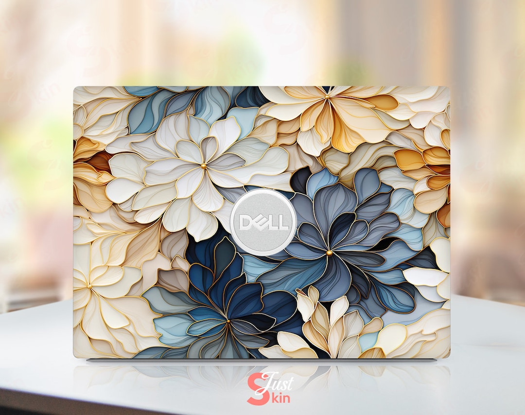 Dell Laptop Stickers, Aesthetic Flowerse Design, Customizable Gift ...