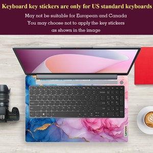 Lenovo Laptop Sticker, Personalized Custom Pink Blue Aesthetic Design ...