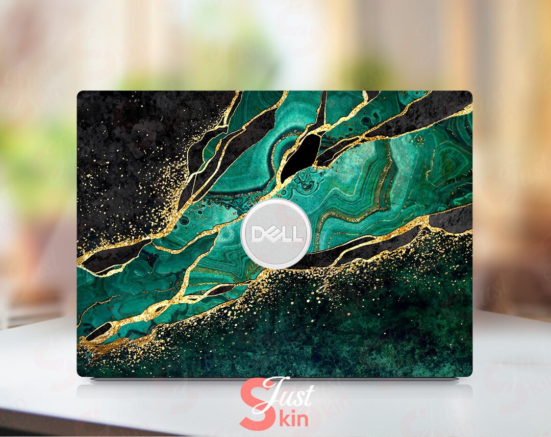 Dell Latitude 7420 Skin Customizable Pre-cut Full Coverage Green Marble ...