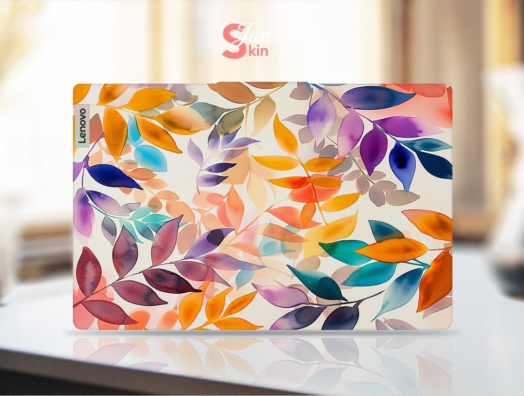 Lenovo Laptop Sticker Leaf Design Custom Personalized Gift Vinyl ...