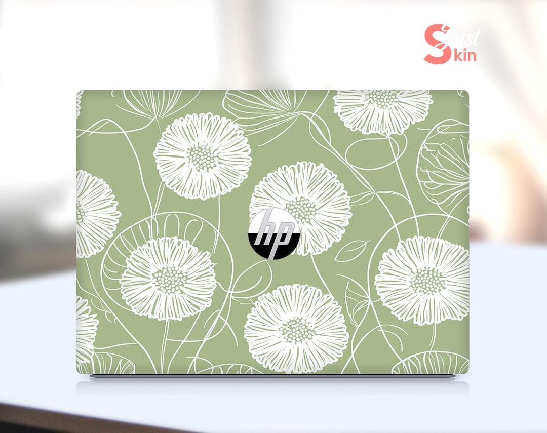 HP Laptop Accessories White Flower Pattern Personalized Gift for ...