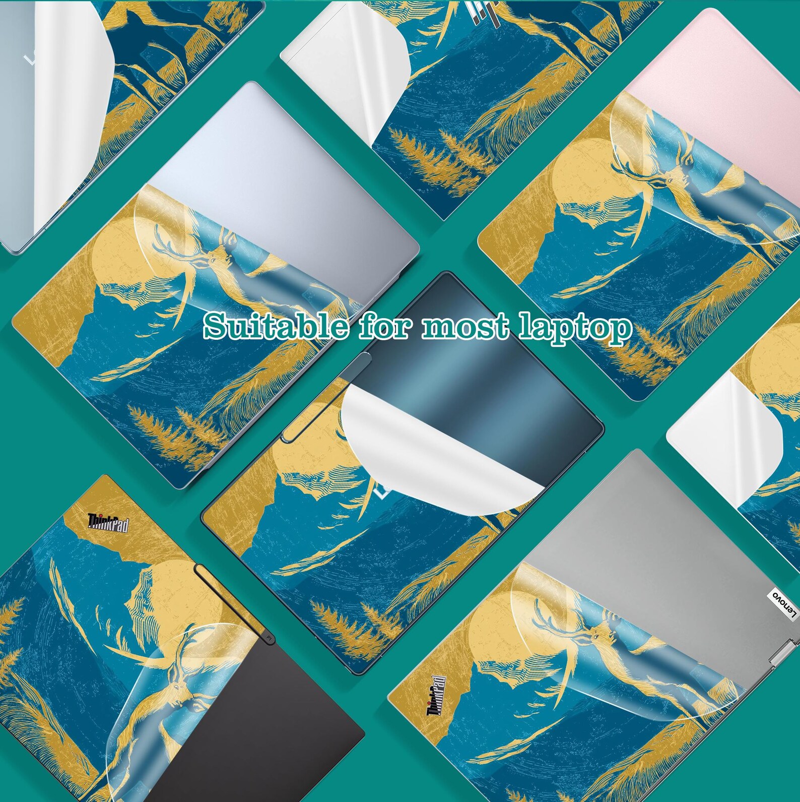 Dell Laptop Skin Lenovo Thinkpad T14 Stickers Hp MacBook Decal Deer ...