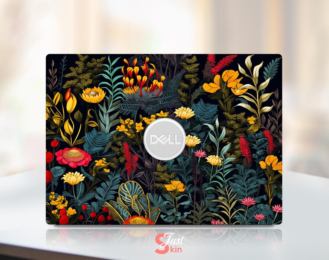 Dell Laptop Sticker Personalized Colorful Floral Pattern Unique Gift ...