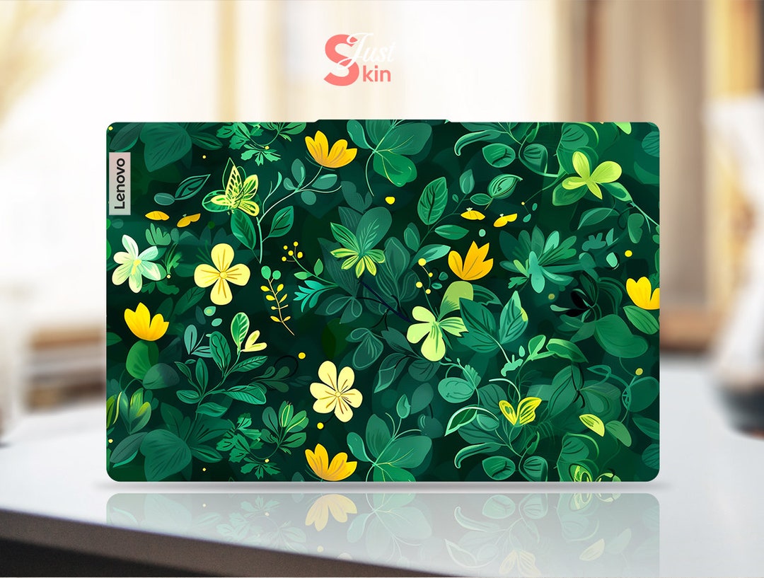 Lenovo Laptop Sticker Green Flower Plant Design Gift for Mom Vinyl ...