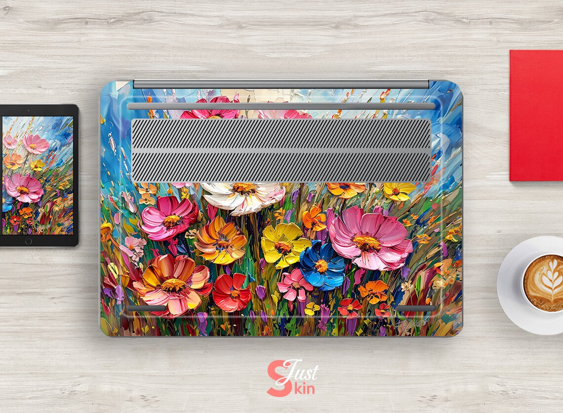 Dell Laptop Sticker, Personalized With Beautiful Flower Pattern, Unique ...