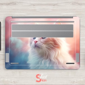 Lenovo Thinkpad Laptop Pink Background White Cat Pattern Custom Gift ...