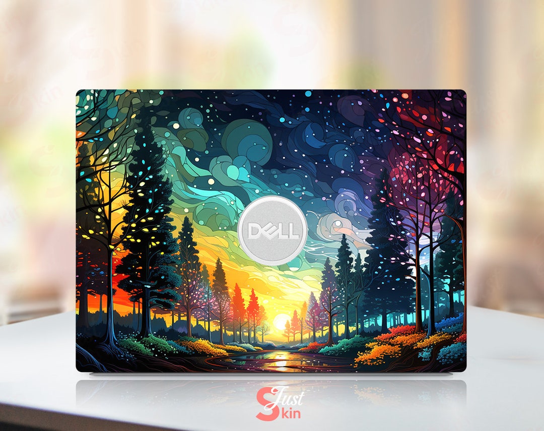 Dell Laptop Gaming Skin, Aesthetic Tree Design Cool Gifts Pre-cut Full ...