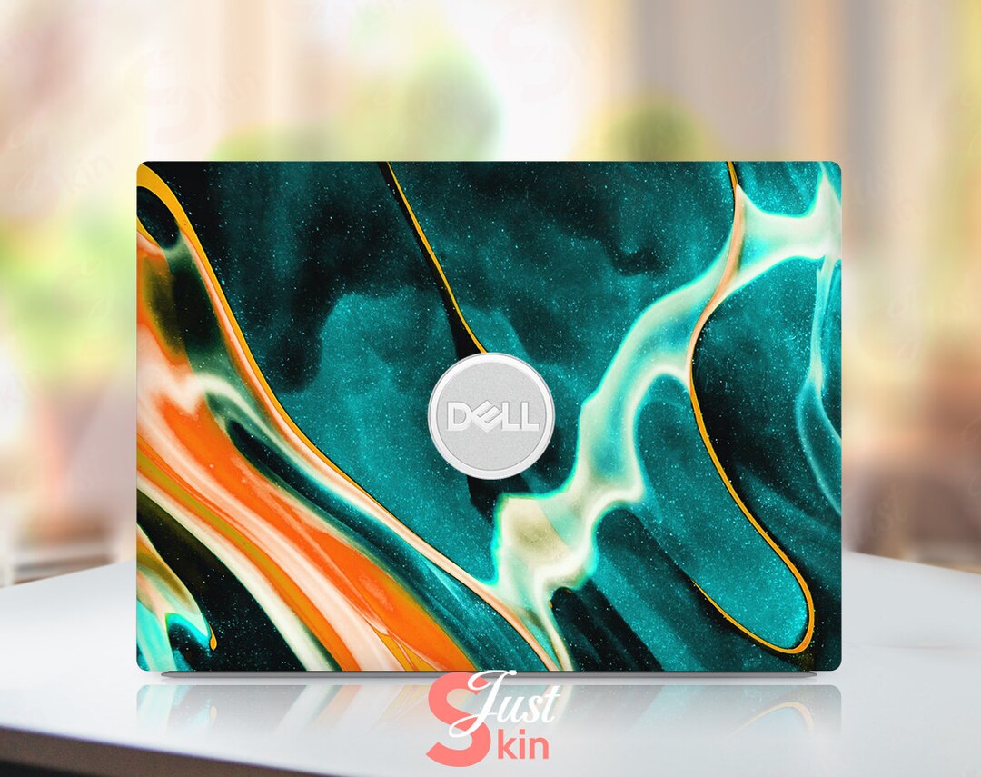 Dell Laptop Skin,12 Inch Laptop Skin,customizable Green Marble Texture ...