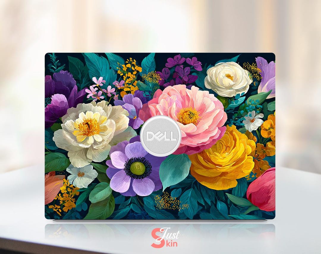 Dell Latitude 7320 Computer Sticker Custom Colorful Flowers ...