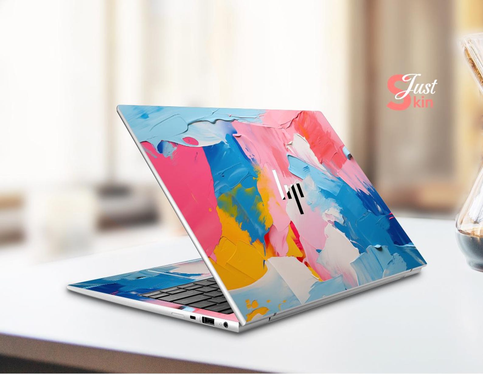HP Computer Decal Custom Color Oil Painting Pattern Gift Vinyl Decal ...