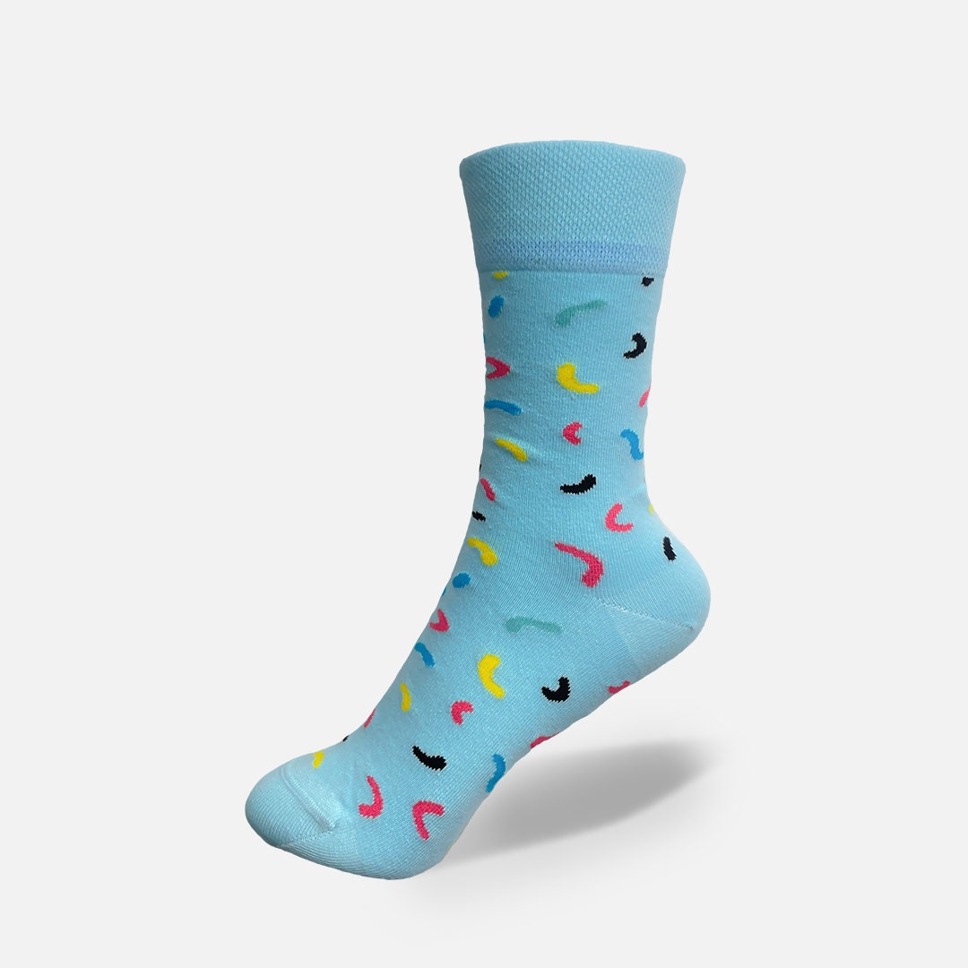 Colorful High Socks With a Jelly Pattern Made of Cotton - Etsy