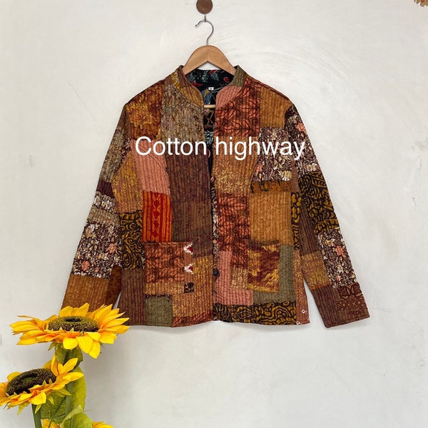 Patchwork Jacket Women - Etsy