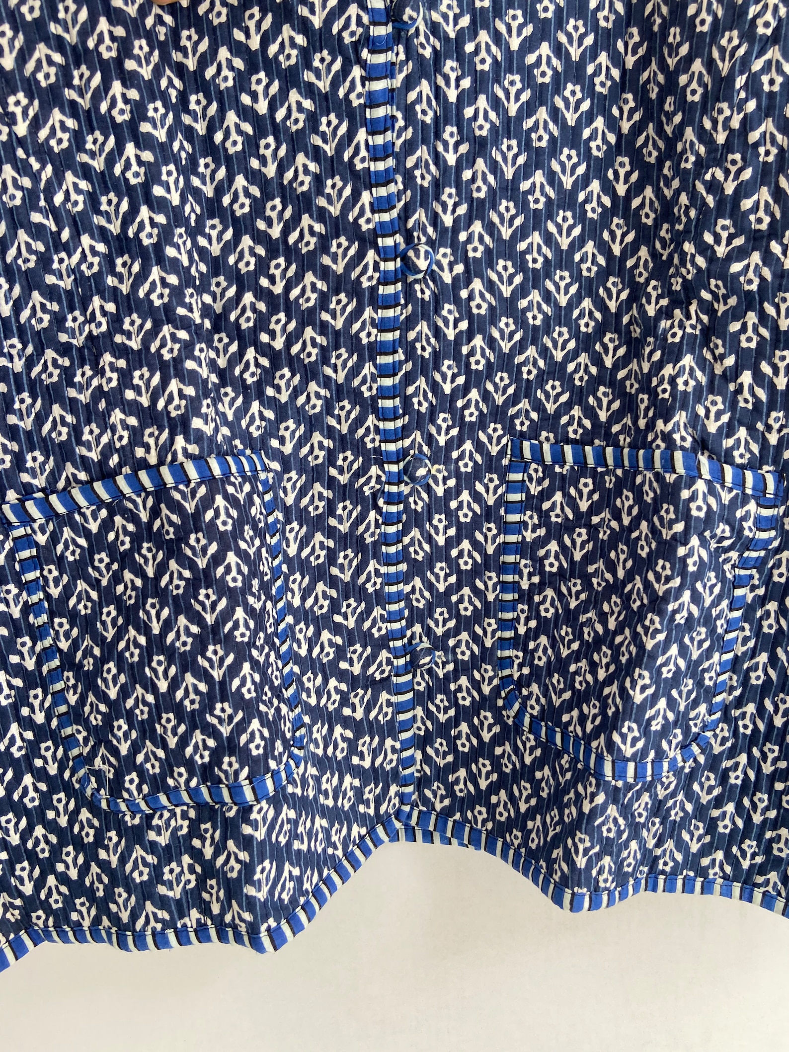 Reversible Jacket Blue Indigo Jacket Kantha Jacket Indian Handmade ...