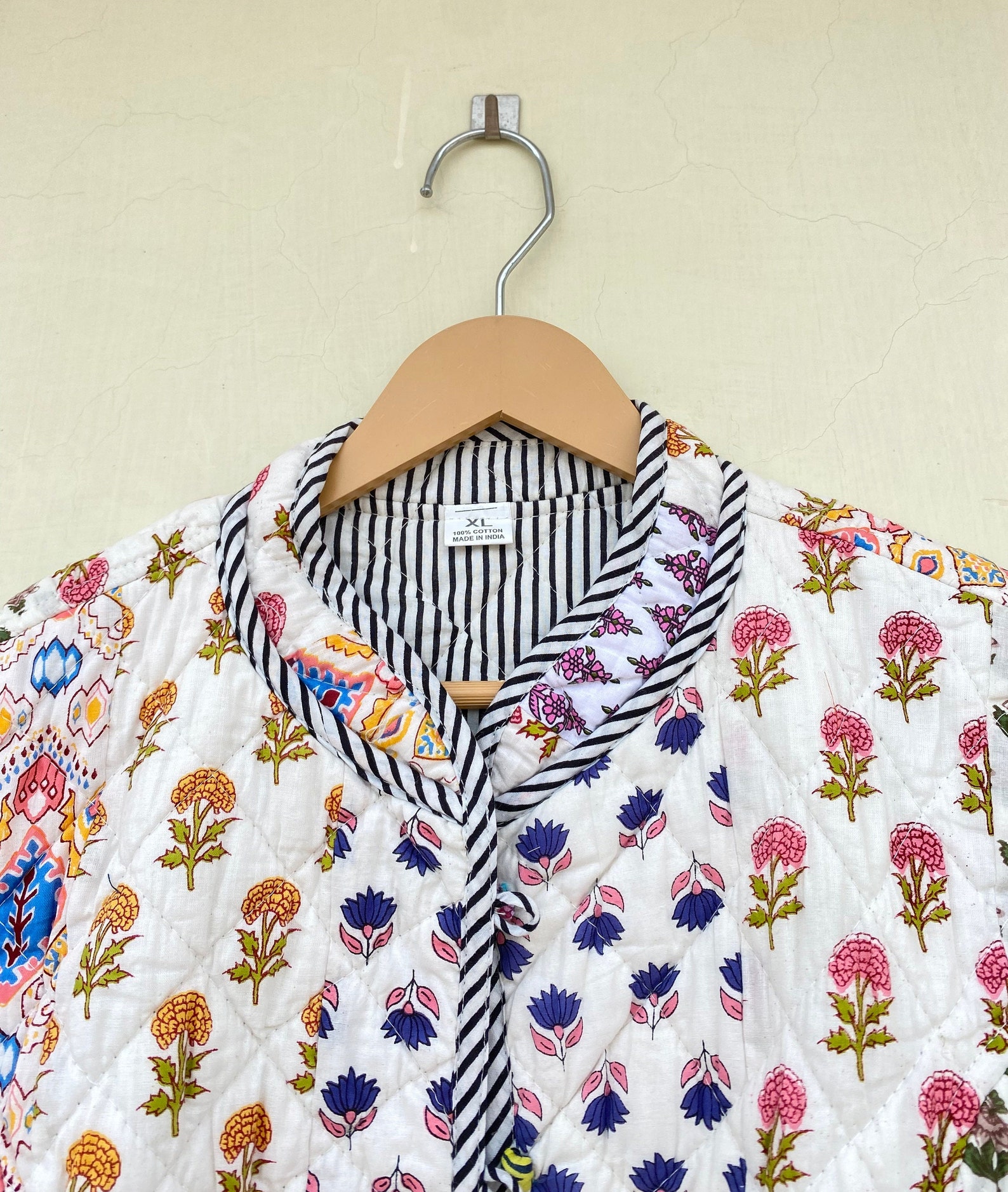Cotton Vest Coat Burfi Quilted Cotton Sleeveless Jacket Handmade ...