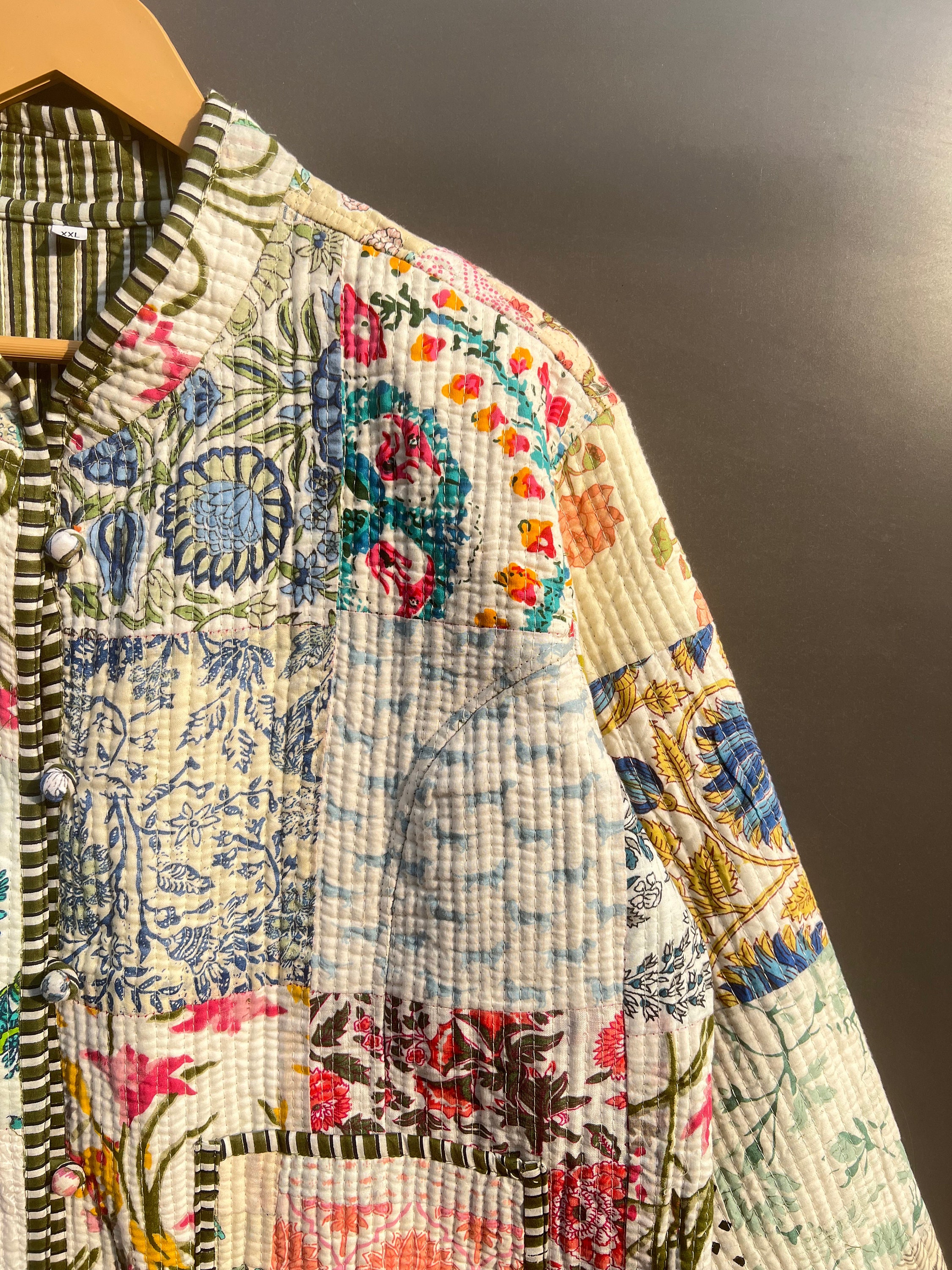 Cotton Floral Bohemian Style Fall Winter Jacket Coat Streetwear Boho ...