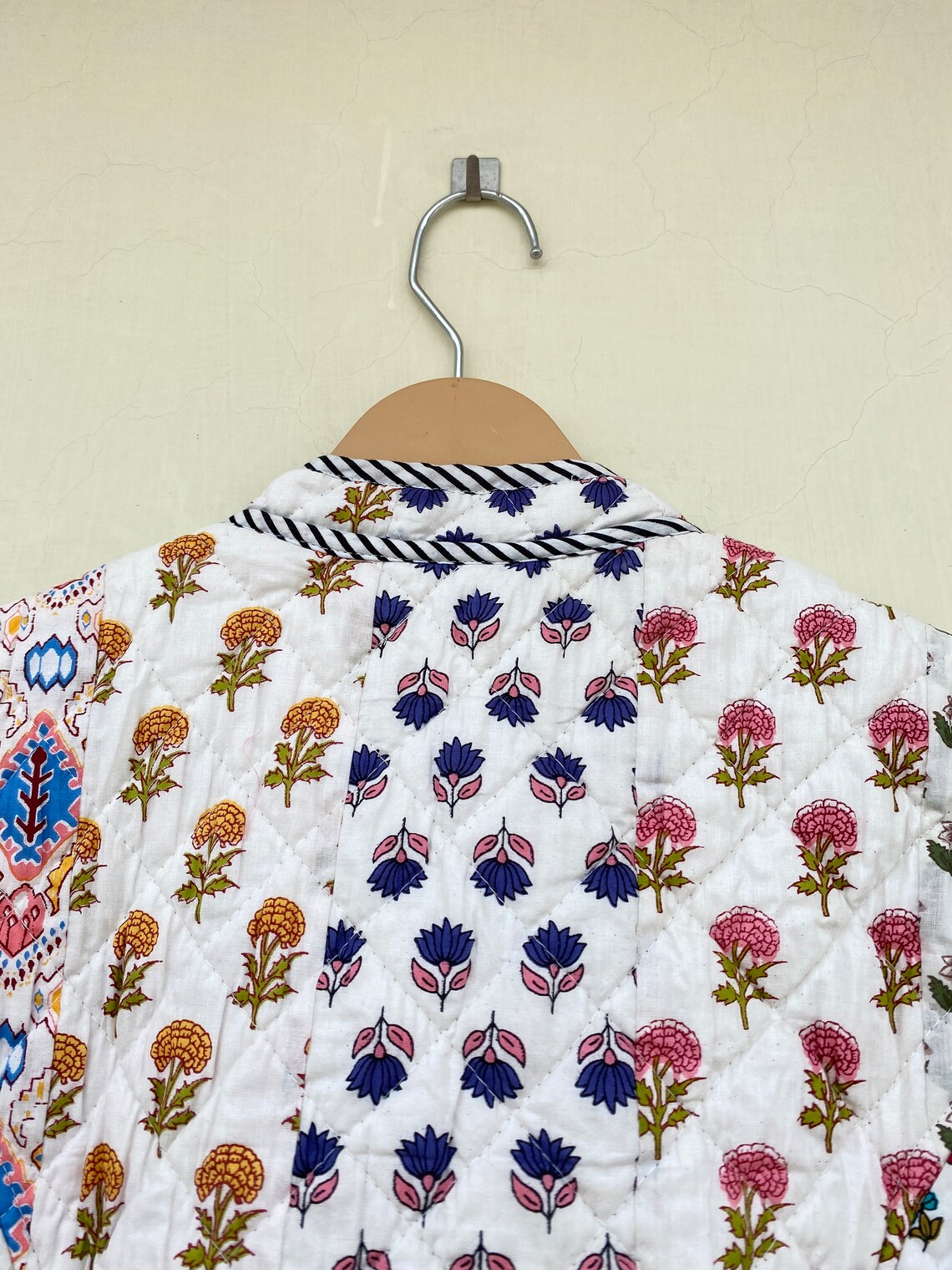 Cotton Vest Coat Burfi Quilted Cotton Sleeveless Jacket Handmade ...