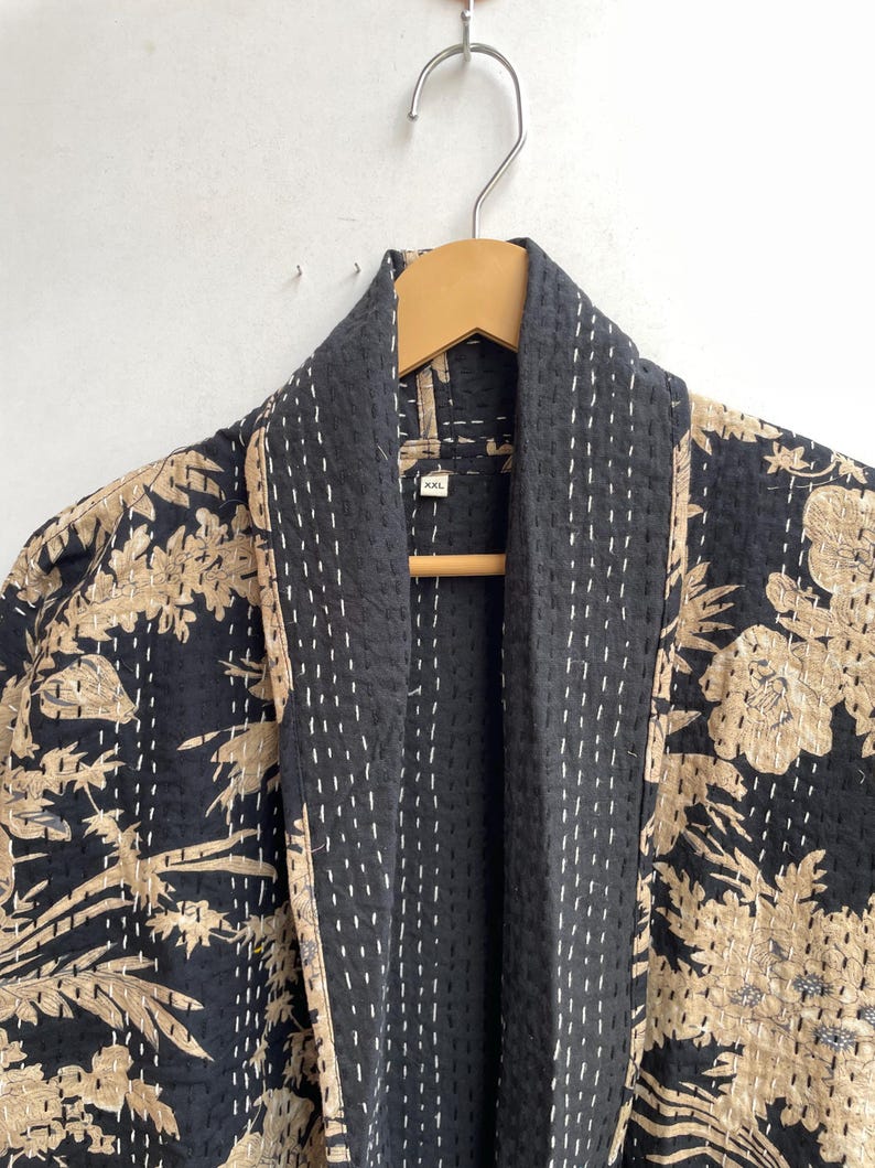 Kantha Reversible Short Jacket, Indian Handmade Quilted Jacket, Women's ...