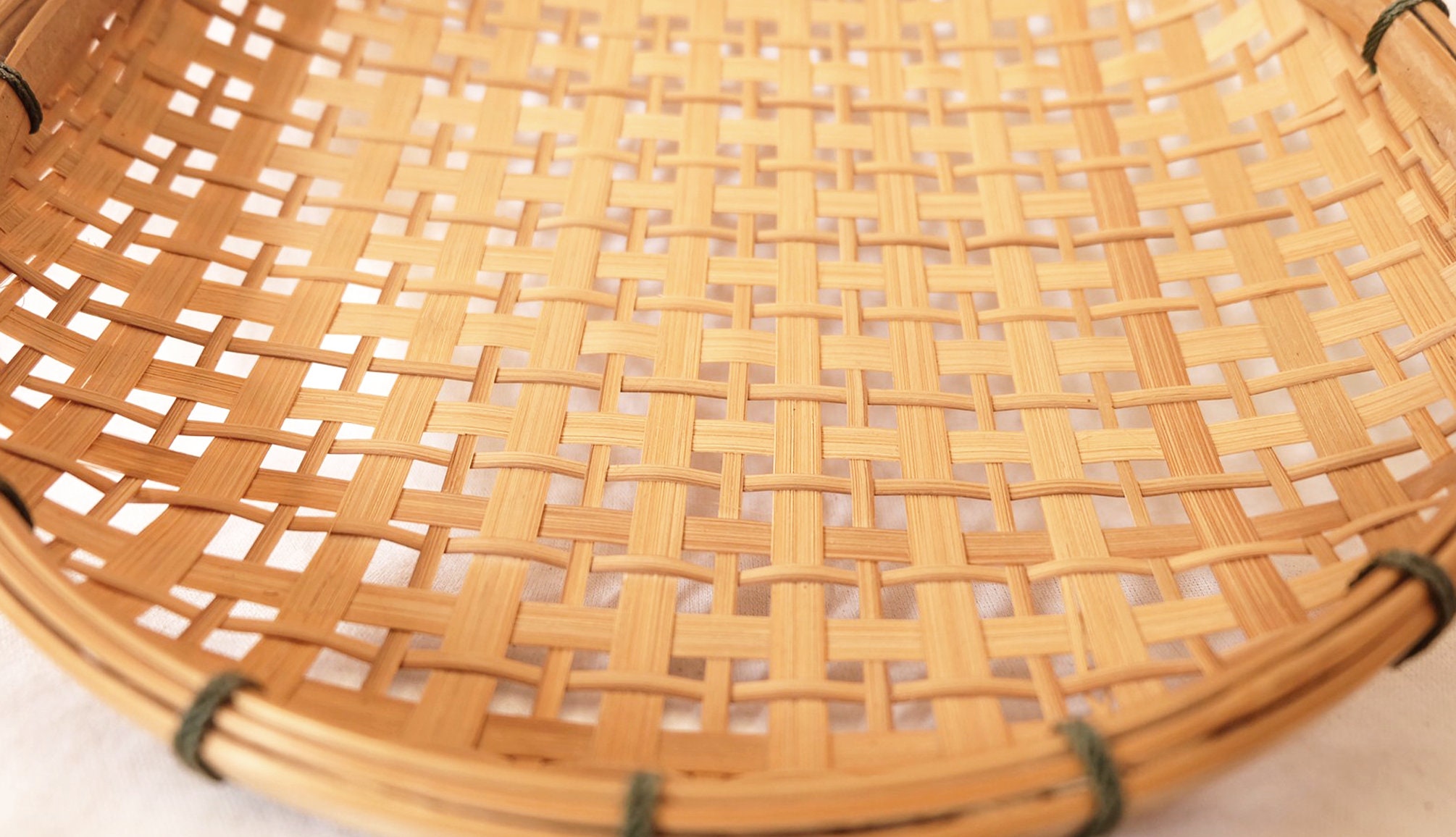 BAMBOO TRAY DECOR Handmade Traditional Thai Rattan Straw Colander ...