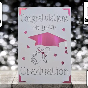 Graduation Card SVG Cricut Graduation Card Insert SVG Includes Envelope ...