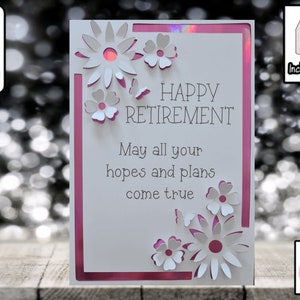 Happy Retirement SVG Retirement Card Pop up Card Card Insert SVG Card ...