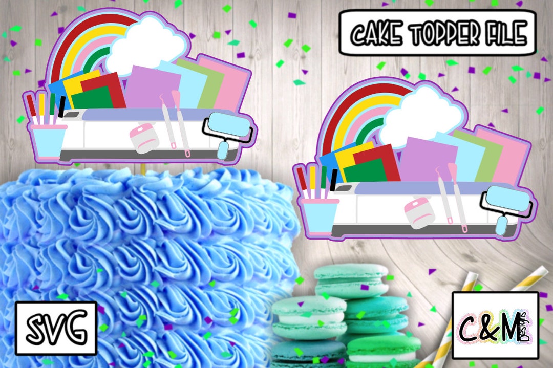 Cake Topper SVG Cake Topper File Happy Birthday Layered Cake Topper SVG ...