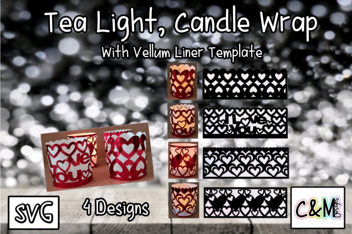 Tea Light Wrap SVG Tea Light Design Tea Light Decoration - Etsy