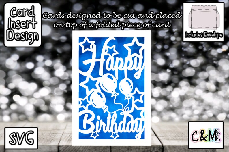 Happy Birthday Card SVG Happy Birthday Card Insert - Etsy