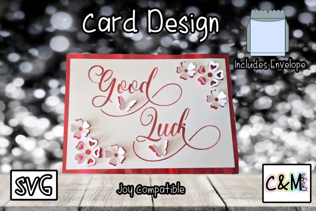 Good Luck SVG Pop up 3D Card Pop up Card Card Insert SVG Card Making 3D ...