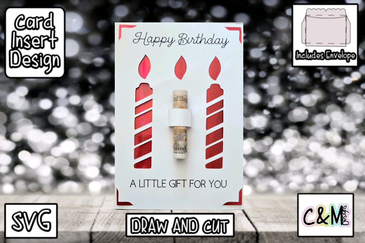 Birthday Money Card SVG Happy Birthday Money Birthday - Etsy