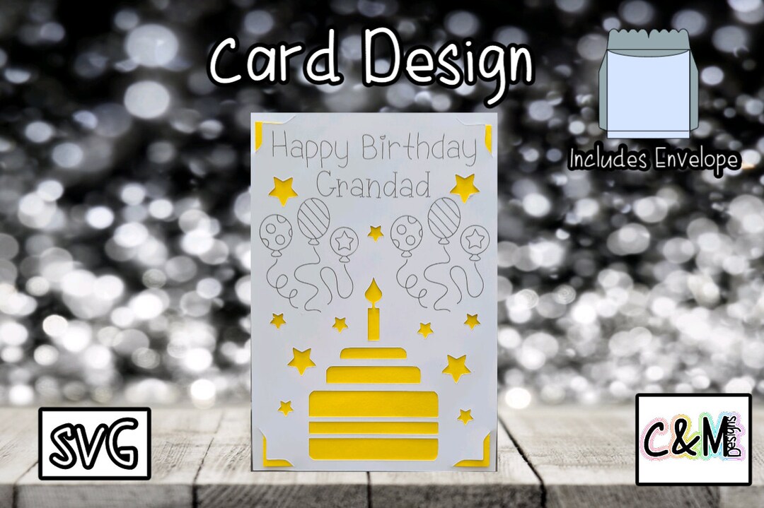 Grandad Birthday SVG Happy Birthday Card Insert Grandad SVG Card Making ...