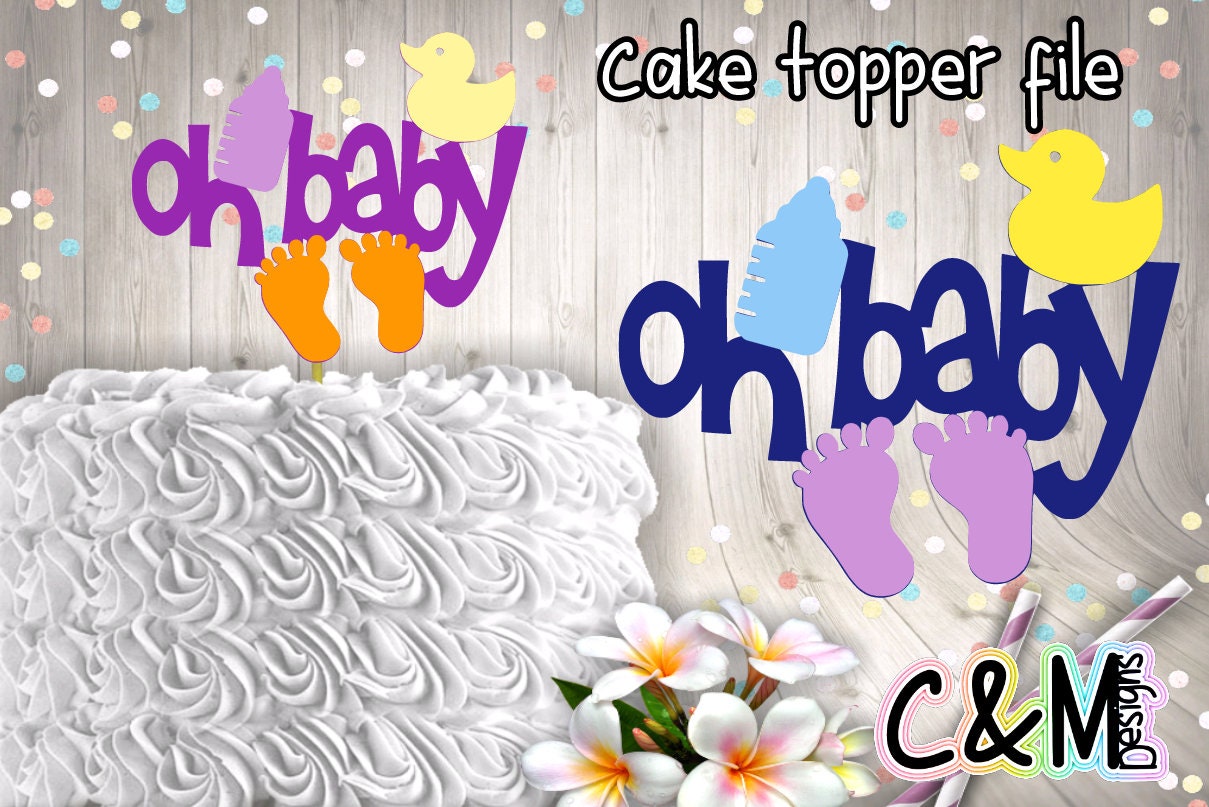 New Baby Cake Topper SVG Cake Topper File Baby Shower - Etsy