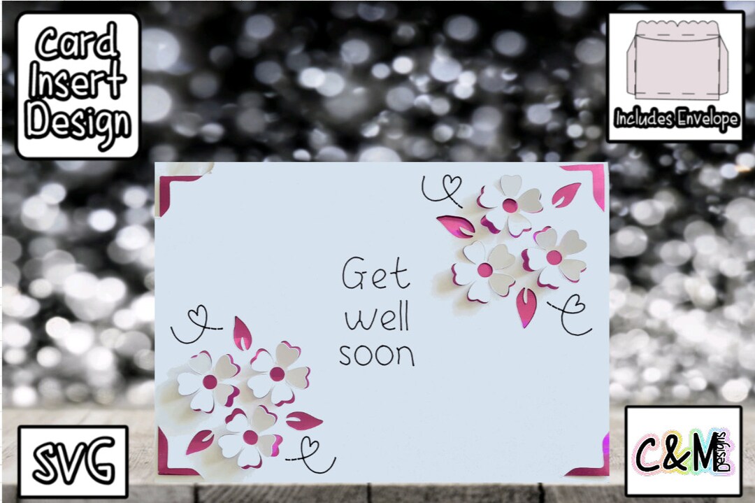 Get Well Soon SVG Pop up 3D Card Pop up Card Card Insert SVG Card ...