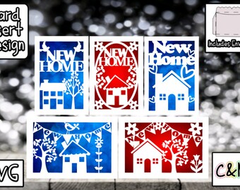 New Home Card SVG New House Card Insert SVG Card Making 3D Card Card ...