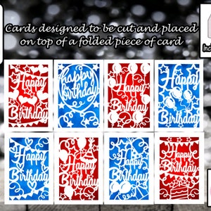 Happy Birthday Card SVG Happy Birthday Card Insert Card Making Birthday ...