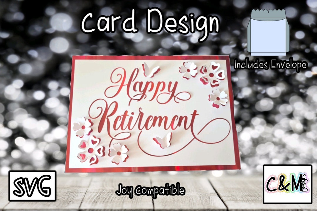Happy Retirement SVG Retirement Card Pop up Card Card Insert SVG Card ...