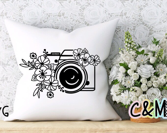 Camera | Camera SVG | Floral Camera | Vinyl Cutting | SVG | Decal ...