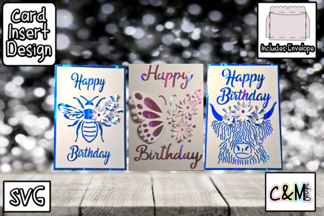 Pop up Birthday Card SVG Happy Birthday Card Insert 3D Card Birthday ...