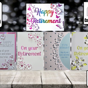 Happy Retirement SVG Retirement Card Pop up Card Card Insert SVG Card ...