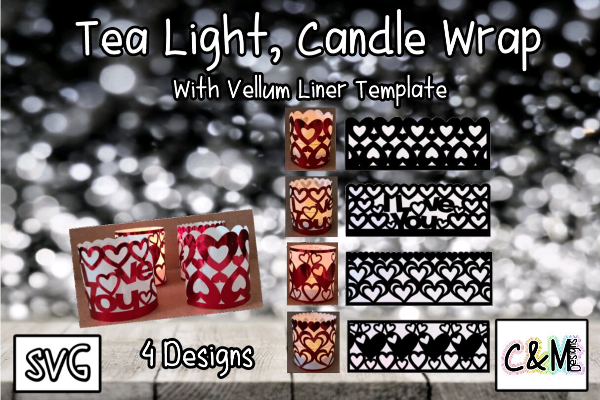 Tea Light Wrap SVG Tea Light Design Tea Light Decoration - Etsy