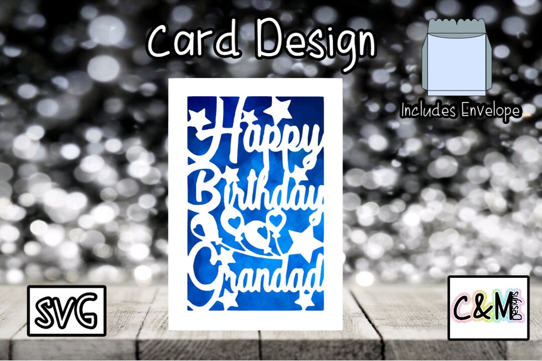Grandad Birthday SVG Happy Birthday Card Insert Grandad SVG Card Making ...