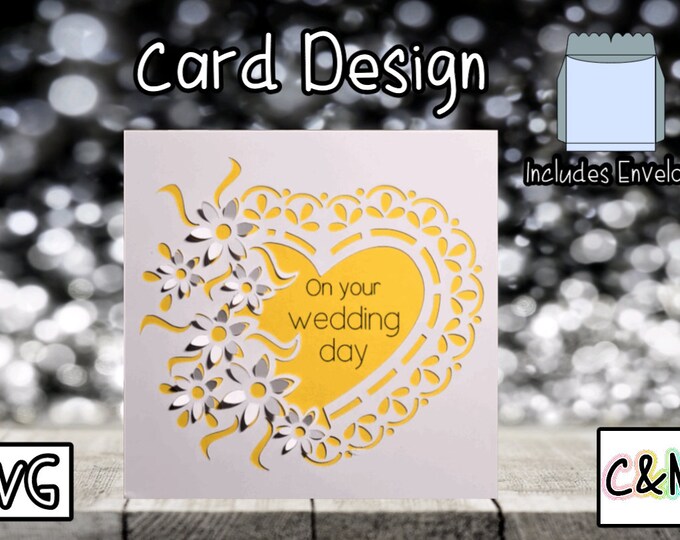 Wedding Card SVG Pop up 3D Card Wedding Card Card Insert SVG Card ...