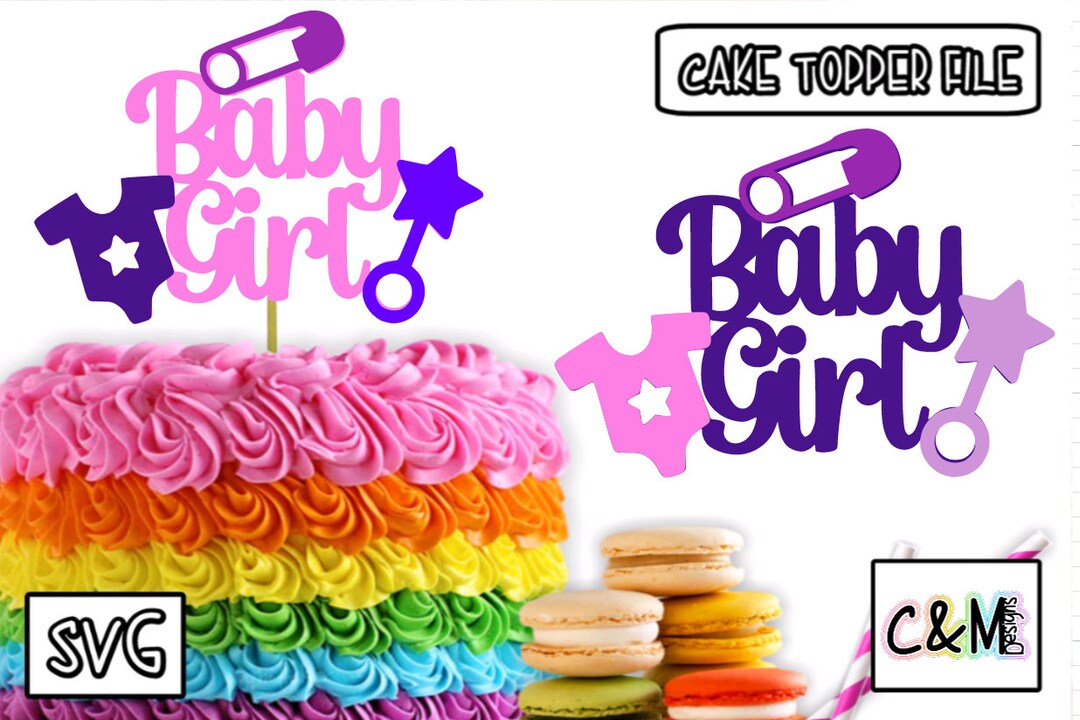 New Baby Cake Topper SVG Cake Topper File Baby Shower Baby Boy SVG File ...