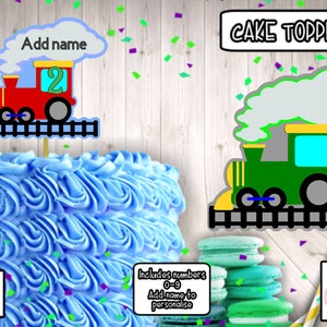 Train Cake Topper SVG Cake Topper File Happy Birthday - Etsy