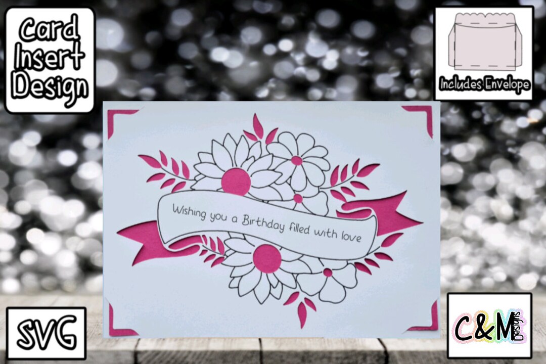 Happy Birthday Card SVG Happy Birthday Card Insert Birthday Card ...