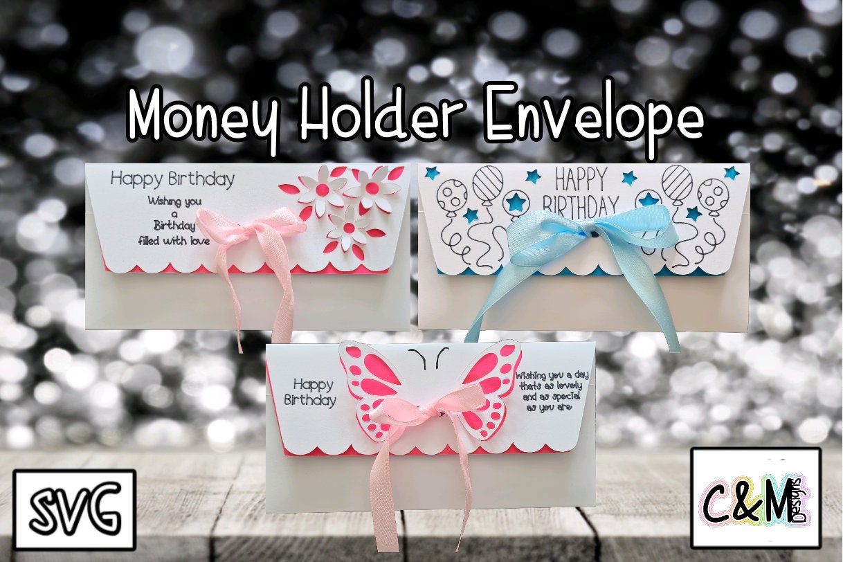 Money Holder Envelope SVG Money Gift Paper Craft Cash - Etsy