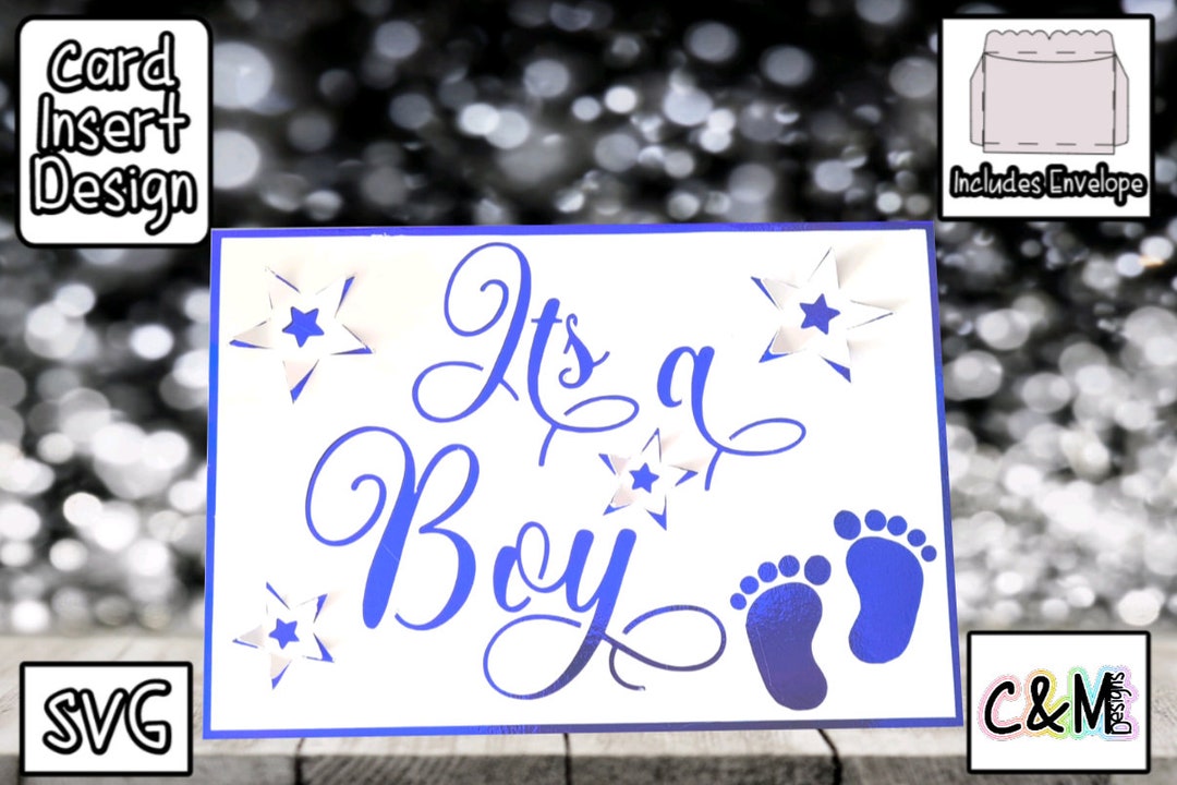 Its a Boy SVG Baby Boy New Baby Boy card Insert SVG Card Making SVG ...