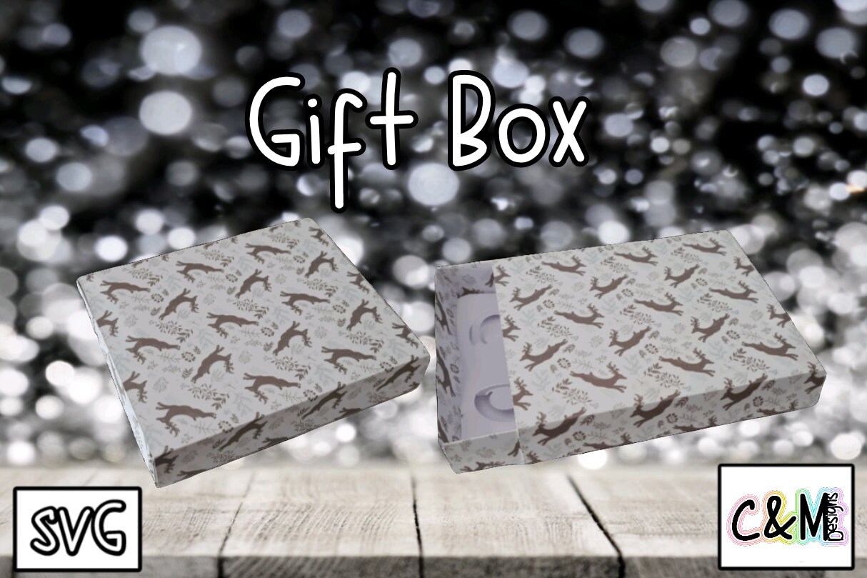 Gift Box Display Box SVG Rectangle Box Money Holder - Etsy