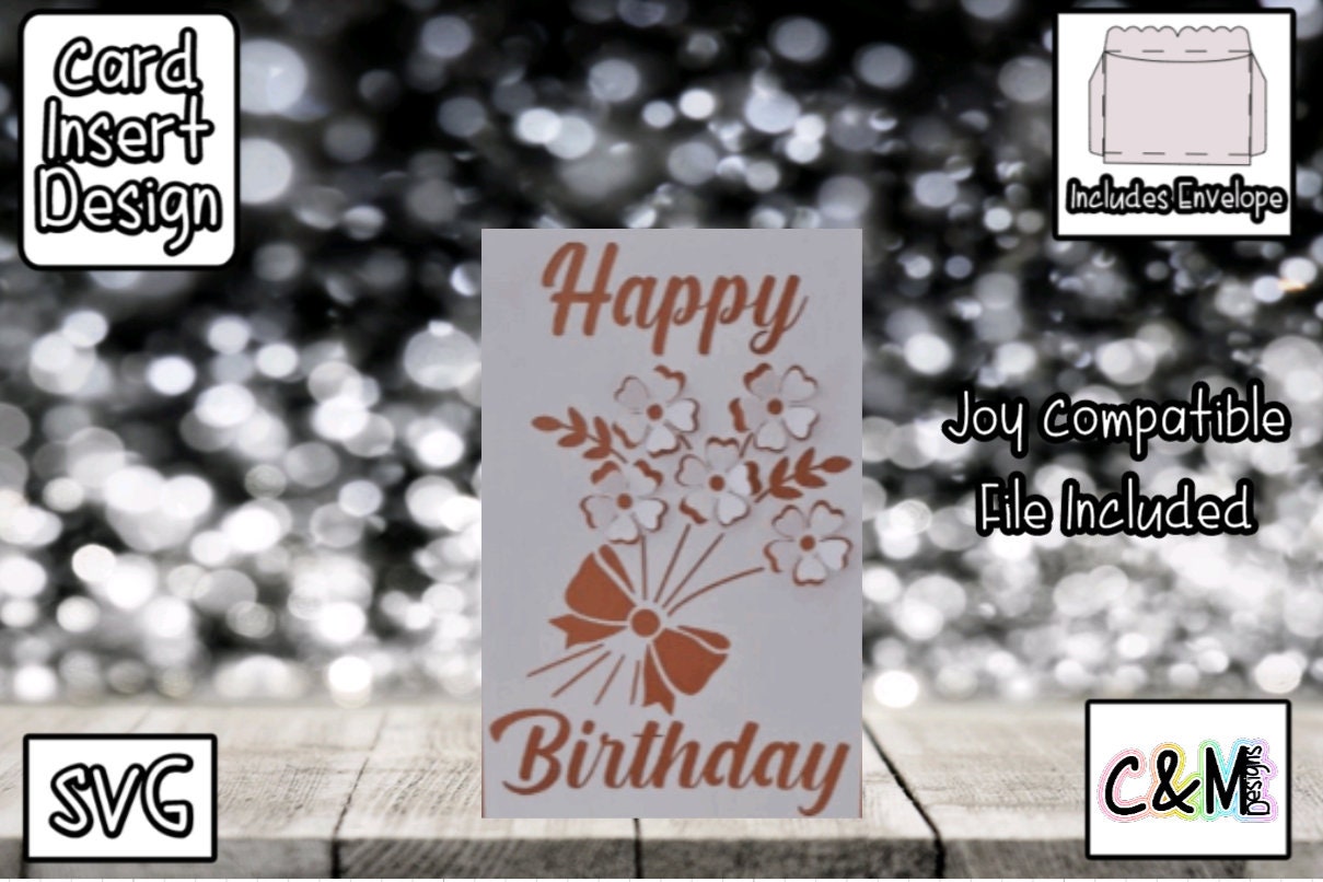 Happy Birthday Card SVG Happy Birthday Card Insert - Etsy