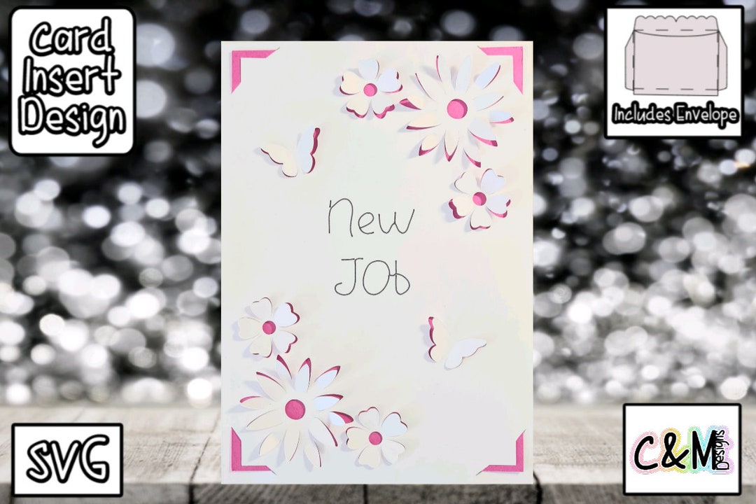 New Job SVG Leaving Card Pop up Card Card Insert SVG Card Making 3D ...
