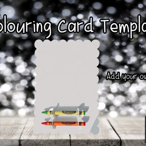 Colouring Card Template SVG Add Your Own Design Colouring Card Template ...
